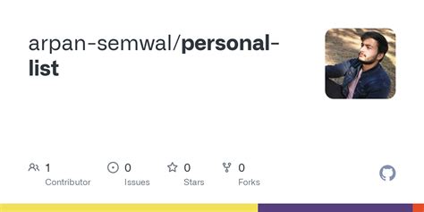 github arpan semwal personal list