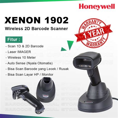 Jual Scanner Barcode Wireless Honeywell Xenon 1902 1d And 2d Imager Usb