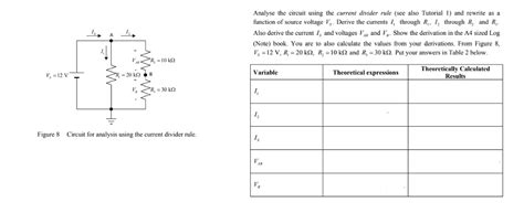Solved Analyse The Circuit Using The Current Divider Rule Chegg Com