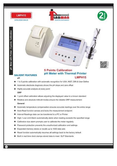 Ph Meter With Theremal Printer Lmph15 At ₹ 45000 Piece Digital Ph Meter In Barabanki Id