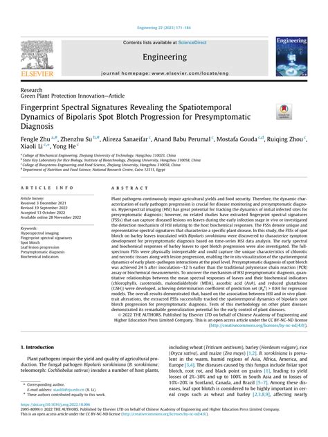 Pdf Fingerprint Spectral Signatures Revealing The Spatiotemporal