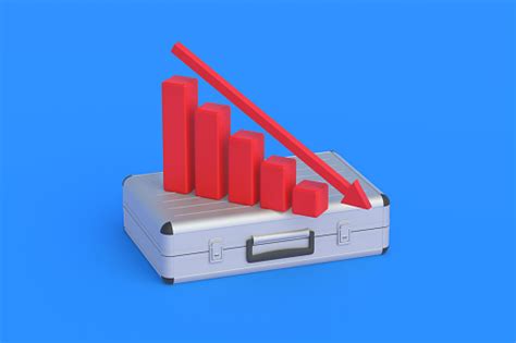 최대 화살표와 녹색 차트 근처 가방 투자자의 손실을 예측합니다 회사의 실적 분석 실적 손실 보고서 재무 지표하락 3d 렌더 3