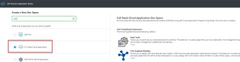 Create A Dev Space For Business Applications Sap Tutorials