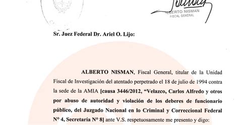 Dieron A Conocer La Denuncia Completa Del Fiscal Nisman Contra El