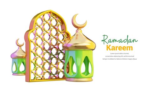 Icône De La Porte Et De La Lanterne Du Ramadan Sur Fond Blanc Concept