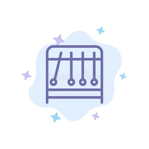 Physics Pendulum Science Blue Icon On Abstract Cloud Background Stock Vector Illustration Of