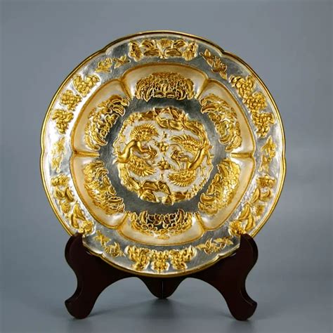 精美摆件仿唐双凤纹银盘金银细工技艺非遗传承纯手工锻打客厅中式 淘宝网 花瓣网