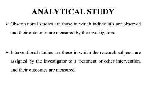 Analytical Epidemiology Cross Sectional And Cohort Pptx