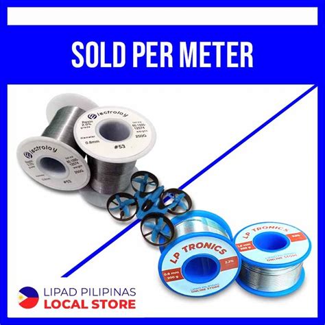 Electroloy Sold Per Meter Soldering Lead Lp Tronics 0 6 0 8 1 0 Mm Solder Wire Rosin Flux Diy