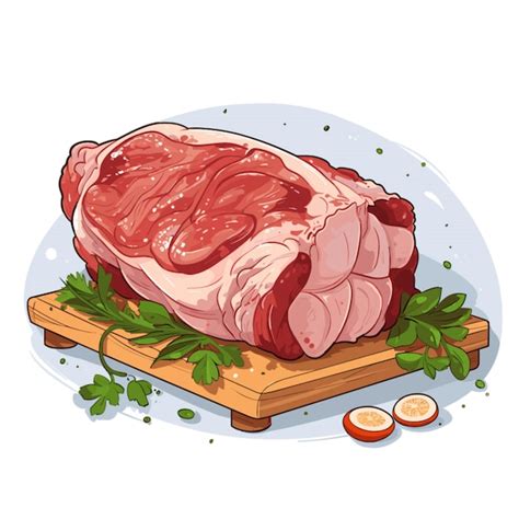 Premium Vector Pork Vector On White Background