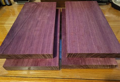4 Pack Exotic Purpleheart 6 X 12 Wood Lumber Purple Heart Hardwood