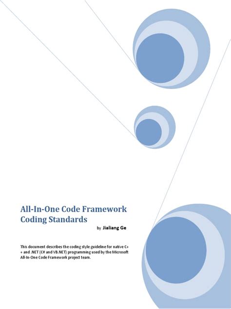 All In One Code Framework Coding Standards Pdf Parameter Computer