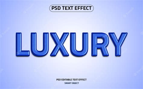 Premium Psd Luxury Editable Blue Text Effect Logo Mockup