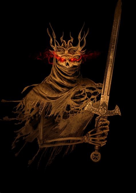 The Skeleton King Digital Art On Behance