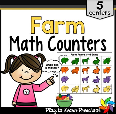 Farm Counters Math Centers For Preschool And Prek Play To Learn