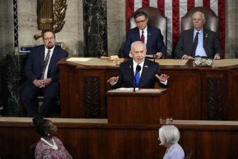 米議会で軍事支援継続要求 イスラエル首相が演説 ｜ 共同通信