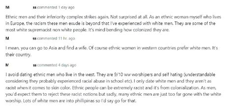 Racist Inceltear User Accuses Ethnic Men Of Fetishizing White Women