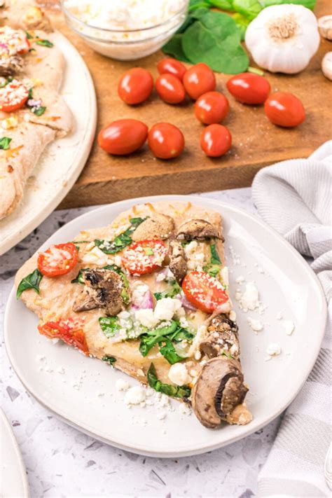 Spinach Mushroom And Feta Pizza Recipe Girl