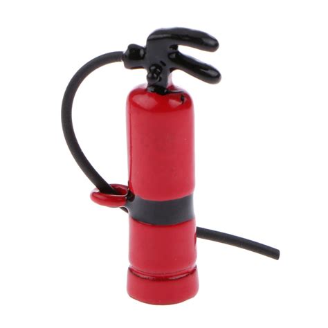 Newest 112 Dollhouse Miniature Red Metal Fire Extinguisher 112 Scale Doll House Furniture