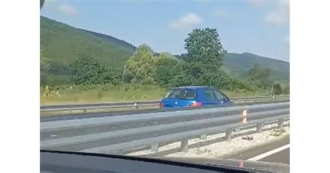 Шофьор кара в насрещното по скоростния път Мездра Ботевград Видео