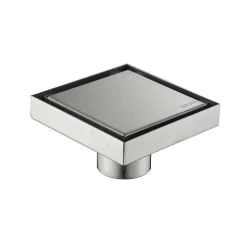 10x10cm 304 스테인레스 스틸 욕실 타일 보이지 않는 샤워 사각 바닥 드레인 커버 헤어 샤워 캐처 깨끗한 바닥 드레인