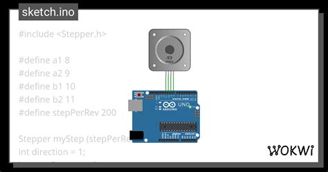 Stepper Lib Wokwi ESP32 STM32 Arduino Simulator