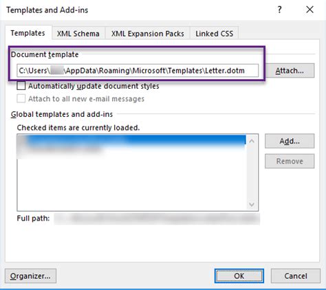 Attach Document Template Reestablish Connection To The Document