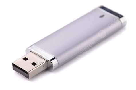Silver Usb Flash Drive Isolated On White Photo Background And Picture