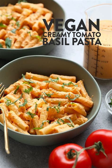 Creamy Tomato Vegan Pasta Made With Cashews Fit Foodie Finds