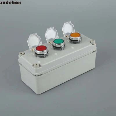 IP Plastic Enclosure Push Button Switch Control Box With Holes China Push Button Box And