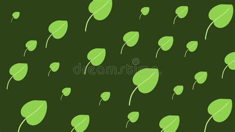 Animated Tropical Leaves Seamless Pattern In A Seamless Loop Stock