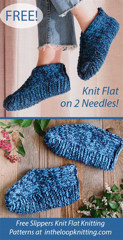 Slippers Knit Flat Knitting Patterns In The Loop Knitting