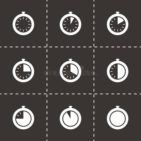 Vector Plane Icon Stopwatch Timer Vector Illustration Stock