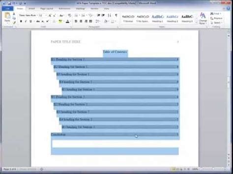 How To Write A Table Of Contents Apa Style 6th Edition Brokeasshome