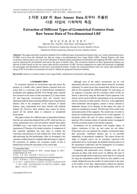 Pdf Extraction Of Different Types Of Geometrical Features From Raw