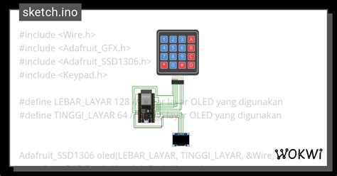 TOPIK4 MENAMPILKAN INPUT KEYPAD NAUFAL Wokwi ESP32 STM32 Arduino