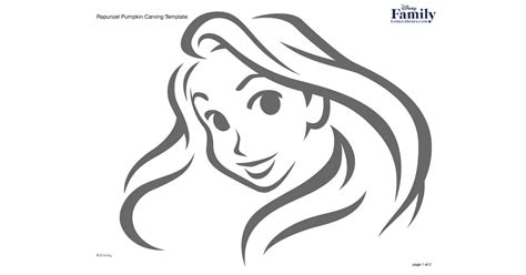 Rapunzel Pumpkin Template