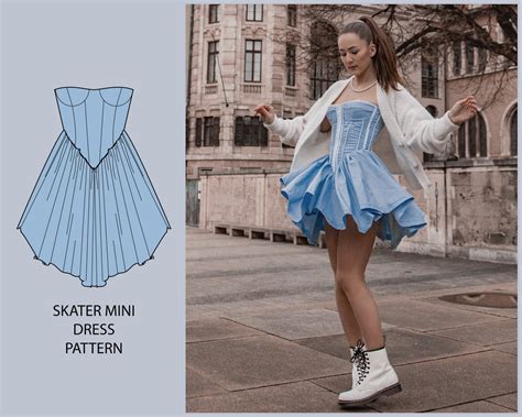 Pattern Skater Mini Dress Thisiskachi Etsy