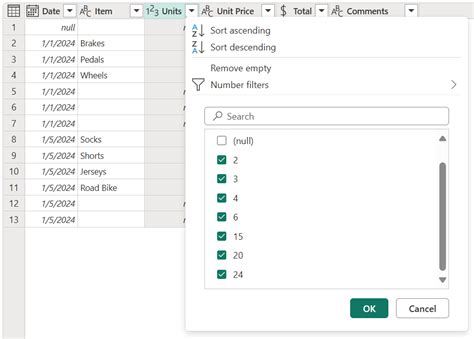 Заполнение значений в столбце Power Query Microsoft Learn