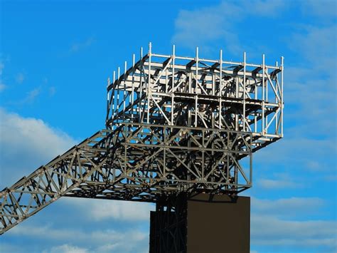 Premium Photo Wireframe Steel Construction Background