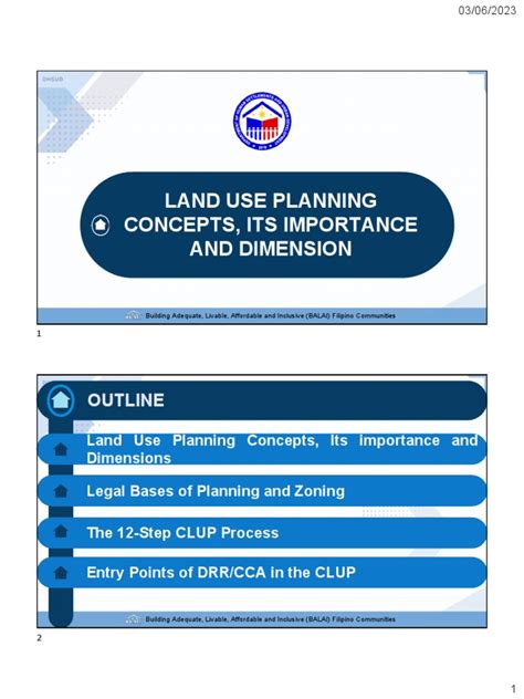 Mmep Land Use Planning Concept Its Importance And Dimension And Clup Process Pdf