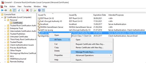 Windows Services How Can I Give Sql Server Permission To Read My Ssl