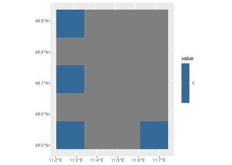 R Ggplot Of Raster Maps Horizontal Vertical Grid Cells Distortion