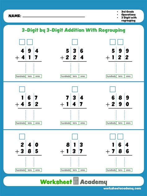 Addition 2 Digits With Regrouping Worksheets