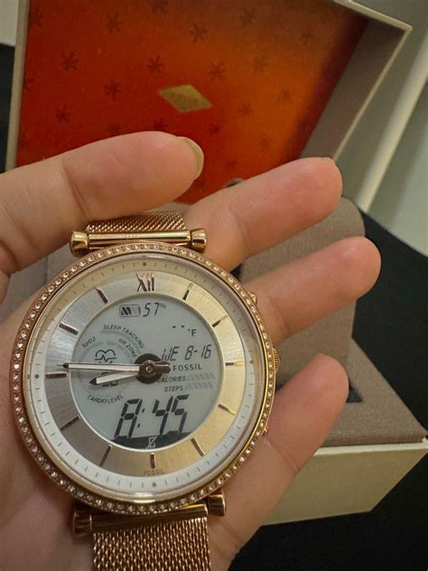 Fossil Original Carlie Gen 6 Hybrid Smartwatch Rose Gold Stainless