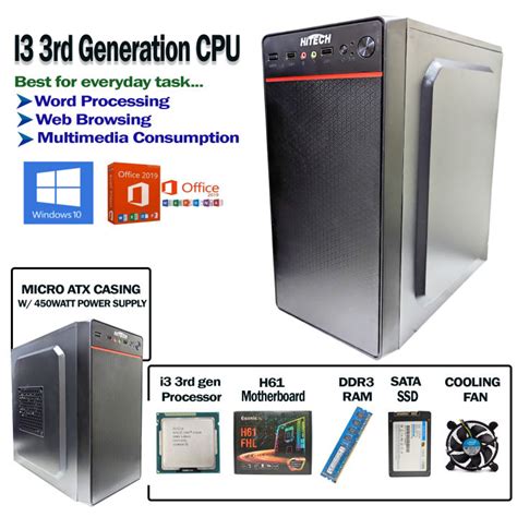 Desktop Computer CPU I Rd Generation With Gb DDR RAM GB SSD Daraz Com Np