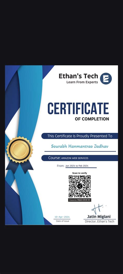 Sourabh Jadhav On Linkedin Im Excited To Announce That Ive Completed The Aws Course At Ethans…