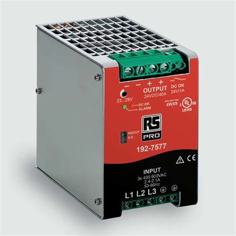 RS PRO RS PRO Switch Mode DIN Rail Power Supply AC 340550V Ac Dc