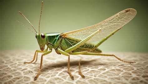 Photograph A Grasshopper From A Close Distance Highlighting The