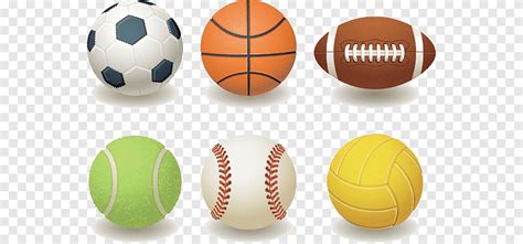 ลูกบอลกีฬาการ์ตูน ลูกบอลหกลูกที่สมจริง ลูกบอล เกมบอล Png Pngegg